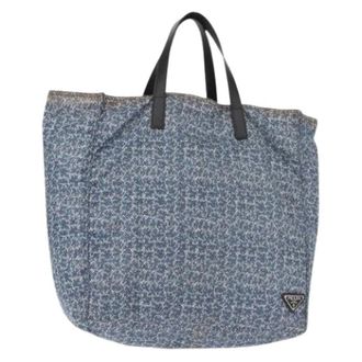 Prada Sac fourre-tout vintage Pre-owned - Femme - Pre-owned - Bleu - Taille: ONE Size