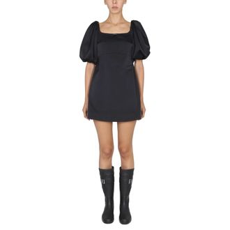 Patou Volume Sleeves Drawstring Dress - - Dresses - Damen - Schwarzk - XS