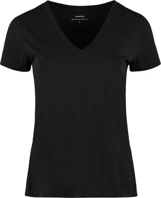 Vince Oberteil mit V-Ausschnitt - Schwarz