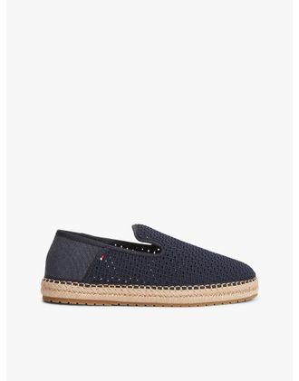 Tommy Hilfiger Gestrickte, flexible Espadrilles in Dunkelblau