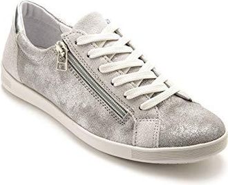 Pediconfort Baskets Basses zipp&eacute;es et lac&eacute;es - Femme - Taille : 39 - Couleur : Gris argent&eacute;