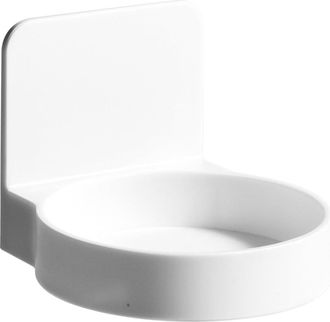 BESPORTBLE Wandmontiertes Bohrfreies Badezimmerregal Wei&szlig; Praktischer Aufbewahrungshalter f&uuml;r Dusche und Toilette Abnehmbar Platzsparend Geeignet f&uuml;r Mieter und 