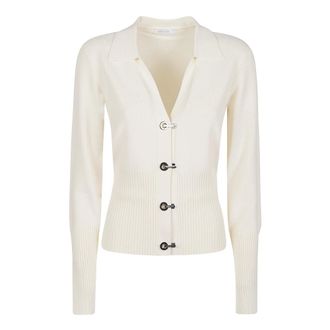 Patrizia Pepe Femme, Pulls, Blanc, Taille: 38 FR Cardigans