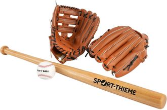 Sport-Thieme Teeball-Set Senior | Extrem stabil f&uuml;r Training und Verein | Set mit Schl&auml;ger Ball Tee | Schwarz Rot | Auch f&uuml;r Softball geeignet | F&uuml;r Jugendliche un