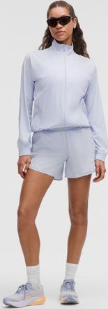 lululemon Short doubl&eacute; taille haute Track That pour Femmes - 13 cm - Bleu - Taille 12