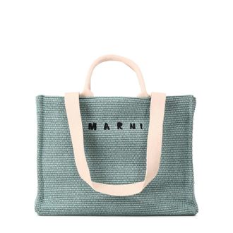 Marni Gro&szlig;e Tote Bag in Bast-Optik