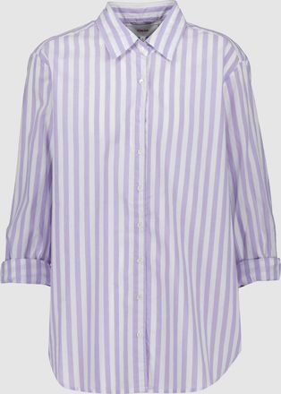 Xirena Chemise Beau Coton Rayures Am&eacute;thyste