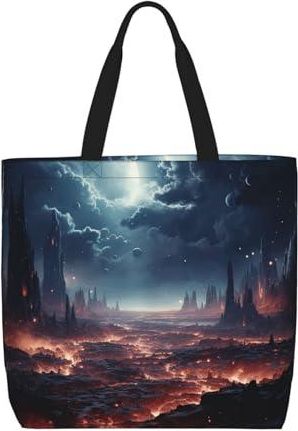 Generic Espace Galactique Sac Cabas R&eacute;utilisable Sacs De Courses Grand Sac A Main Femmes Pour Shopping Universit&eacute; Voyage