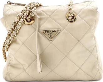 Prada Re-Edition 1995 Chain Quilted Re-Nylon Small tote bag - Tons neutres
