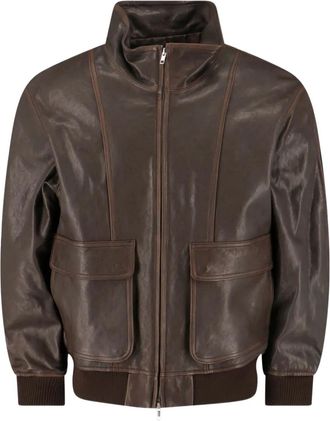 Dunst Lammlederjacke mit Klappentasche - Braun