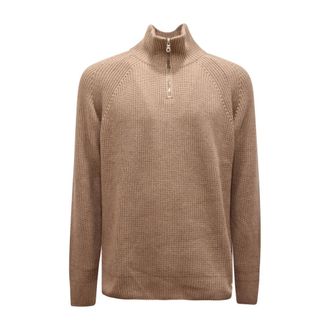 Brooksfield Halbzip Wollmischpullover - - Knitwear - Herren - Braun - 2XL