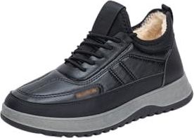 Generic Chaussures homme confortables et chaudes : imperméables et antidérapantes, avec doublure chaude et confortable pour la marche en extérieur. (Black,30 