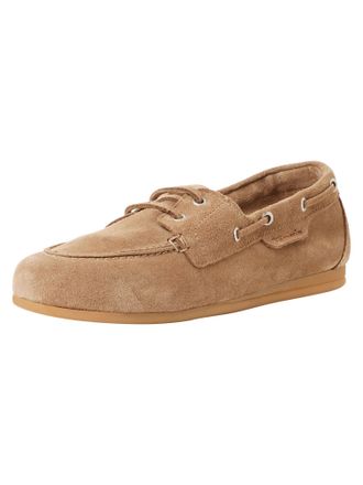Tamaris Damen Moccassin flach Leder, beige, 40 EU