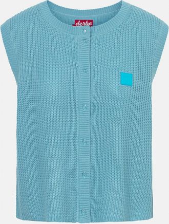 Derbe Derbe Strickpullover Basic Strick Vest Damen T&uuml;rkis Hellb