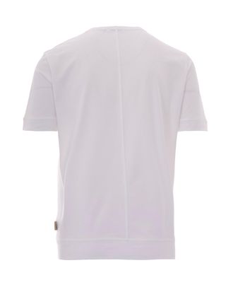 Paolo Pecora Mens T-Shirt Basic Optical White Cotton T-Shirts And Polos