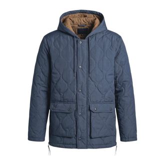 TAION Milit&auml;rische Daunenjacke mit Kapuze - - Jackets - Herren - Blau - L