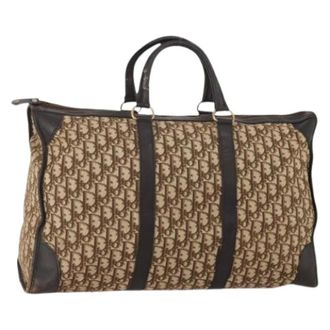 Dior Pre-owned Toile sacs-dior - Femme - Pre-owned - Brun - Taille: ONE Size