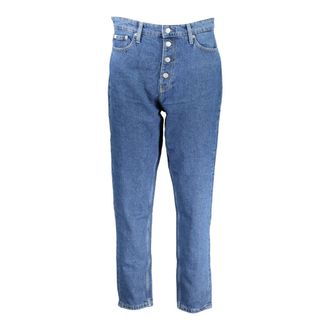 Calvin Klein Blaue Denim Mom Jeans mit Logo - - Jeans - Damen - Blau - W25