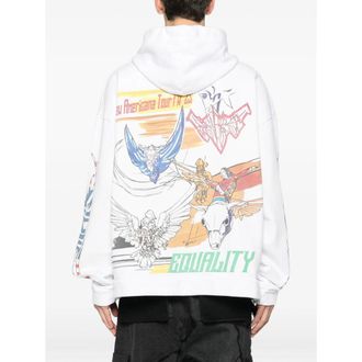 Who Decides War by Ev Bravado Hooded Hoodie - White