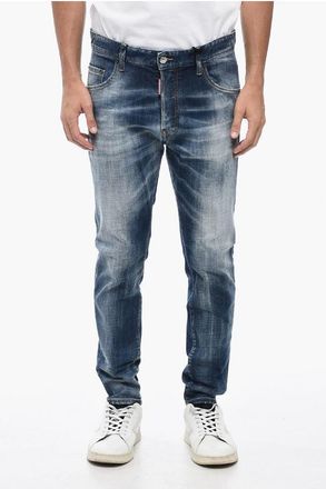 Dsquared2 Dark Wash Skater Jeans with Stonewash Effect 16cm size 42