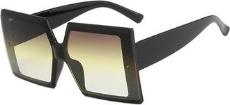 Generic Lunettes De Soleil Carr&eacute;es &Agrave; Grande Monture For Homme Et Femme, Id&eacute;ales For Les Vacances La Conduite(Yellow)