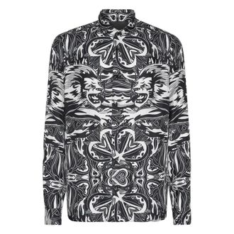 Philipp Plein Dandy Lion Circus Silk Shirt - - Shirts - Herren - Schwarzk - S