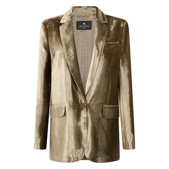 Etro Samtjacke - - Jackets - Damen - Gelb - XL