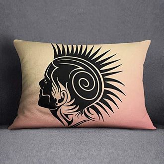 Questo Casa Dekorativer Kissenbezug, Kissenbezug, Heimdekoration, für Sofa, Café, Größe: 35 x 50 cm, entworfen und hergestellt in der Türkiye