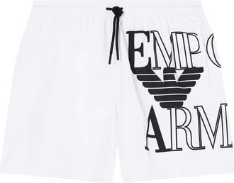 Emporio Armani Homme, Maillots de bain, Blanc, Taille: S Bold Logo Swim Shorts