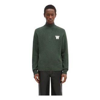 Wood Wood Blu AA CS Halfzip - - Knitwear - Herren - Gr&uuml;n - M
