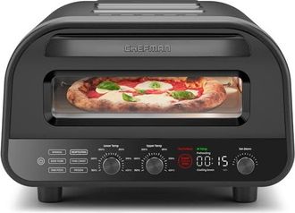Chefman Four &agrave; pizza &eacute;lectrique pour int&eacute;rieur et ext&eacute;rieur, four &agrave; pizza portable de 30 cm pour napolitains, new-yorkais, cro&ucirc;te fine et po&ecirc;le, pierre &agrave; pizz