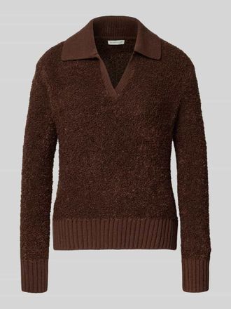 Tom Tailor Regular Fit Pullover aus Baumwoll-Mix mit Polo-Kragen