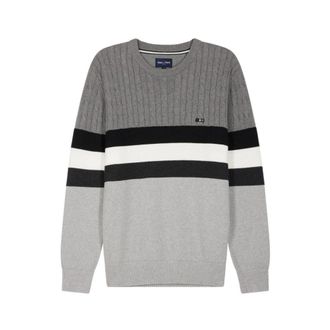 Eden Park Runder Halsausschnitt aus Baumwollstrickpullover - - Knitwear - Herren - Mehrfarbig - 3XL
