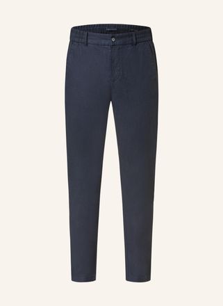 Strokesman's Strokesmans Chino Extra Slim Fit Mit Leinen blau