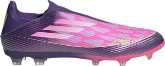 adidas Unisex F50 League Laceless FG Fußballschuh Purple/Cloud White/Lucid Lemon 41 1/3