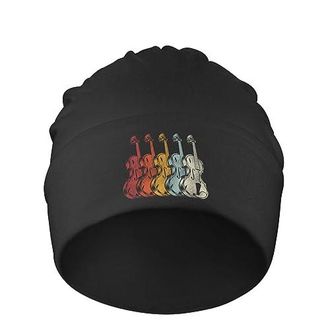 Generic Femme Homme Hiver Chapeaux Instrument De Musique Violon Amusant Bonnets De Ski Mode Bonnets Tricot&eacute; Chaud Bonnet dhiver pour Hiver Course Ski
