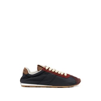 Miu Miu Plume Suede-trim Panelled Sneakers