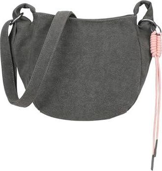 Fritzi Aus Preu&szlig;en Fritzi Sue02 Suede Jacky Soft Espresso Sac bandouli&egrave;re similicuir Femme Sac crossbody Festival Ville vegan aspect su&egrave;de pendentif cordon 22 x 23 x 9,5