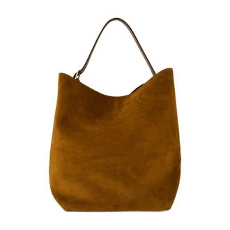 Toteme Womens Suede Hobo Shoulder Brown Cowhide
