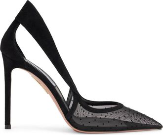Aquazzura Bow Tie Mesh Pump 105 - - Shoes - Damen - Schwarzk - 40 EU