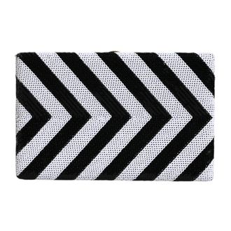 Dolce & Gabbana Schwarze und wei&szlig;e Rahmenclutch mit goldenen Details - - Bags - Damen - Wei&szlig; - ONE SIZE