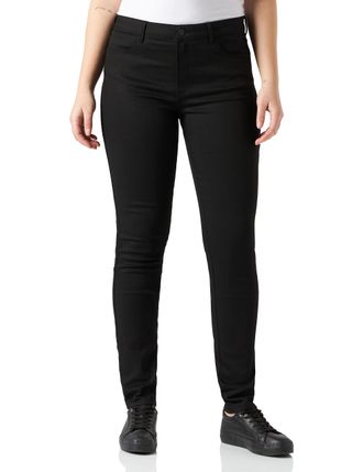 Wrangler Damenjeans, hohe Taille, schmale Passform, Schwarz (Future Black), 30W/32L