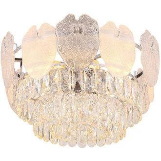 Globo Lighting Deckenleuchte Deckenlampe Wohnzimmerleuchte Metall Chrom K5-Kristalle 8-Flammig