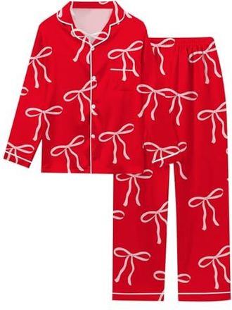 Generic Pyjama imprim&eacute; pour femme Cadeau de Saint-Valentin 2026, Rouge, XXL