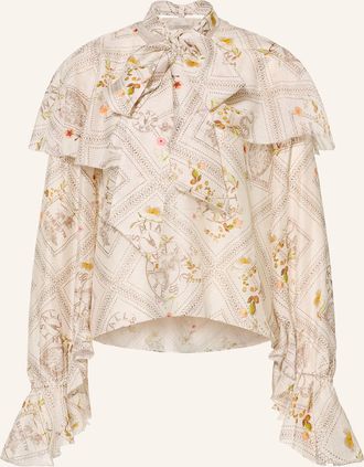 AllSaints Allsaints Blusenshirt Heba Mit Volants Und Abnehmbarer Schluppe weiss
