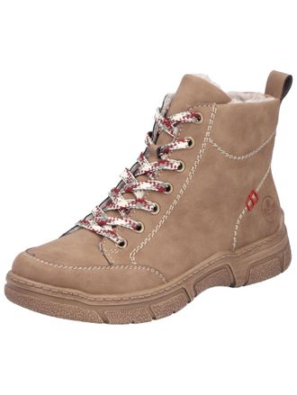 Rieker Schn&uuml;rstiefelette RIEKER Rieker Stiefelette Lederimitat, Damen, Gr. 37, wood, Lederimitat, Schuhe Schn&uuml;rstiefelette, Topseller