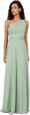 Apart Fashion APART One-Shoulder Abendkleid mit Plissee-Drapierung vorne, Mint, 46