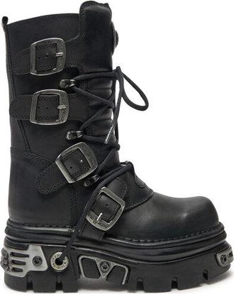 New Rock Schnürstiefel M-373-S4 Schwarz
