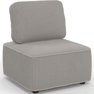 IDMarket Sofa- und Sesselmodul ALFIE in Cord hellgrau