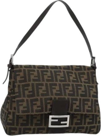 Fendi Pre-owned Sac bandouli&egrave;re en toile Zucca - Femme - Pre-owned - Brun - Taille: ONE Size